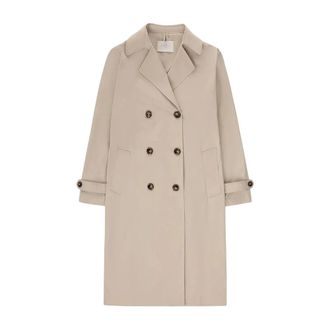 Circolo 1901 Langer Baumwoll-Trenchcoat - - Coats - Damen - Beige - 2XS