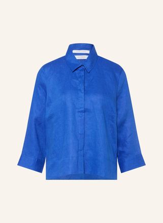 Hobb's Hemdbluse Nita Aus Leinen Mit 3/4-Arm blau