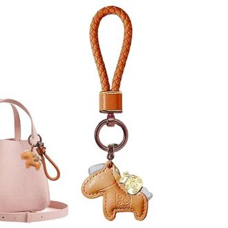 Generic Porte-cl&eacute;s cheval du Nouvel An chinois, ornement de sac &agrave; main en cuir, ornement de sac &agrave; main du Nouvel An, pour adolescents et adultes, amateurs de 