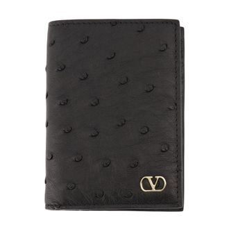 Valentino Garavani Schwarzer Lederkartenhalter - - Accessories - Herren - Schwarzk - ONE SIZE