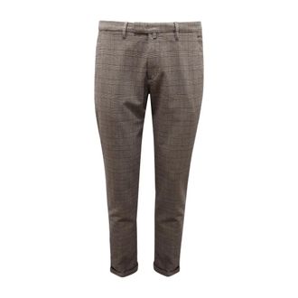 BRIGLIA 1949 Schmale Glen Check Hose - - Trousers - Herren - Grau - L