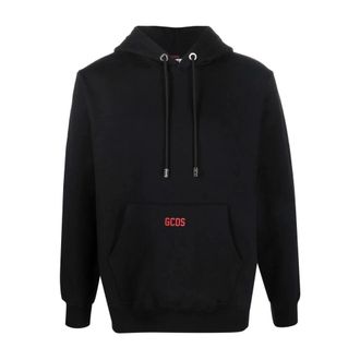 GCDS Casual Schwarzer Baumwollhoodie - - Sweatshirts & Hoodies - Herren - Schwarzk - L