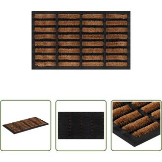 vidaXL Eingangsmatte - Fu&szlig;matte Rechteckig 45x75 cm Gummi und Kokosfaser