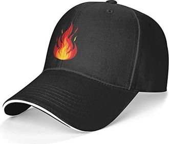 Hdadwy Casquette de Baseball Flamme Casquette Sandwich Papa Chapeau rétro Cowboy Chapeau Vintage Denim Camionneur Chapeau Soleil Sports de Plein air Casquett