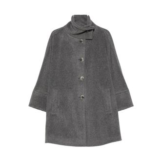 Emporio Armani Einknopfmantel mit Stehkragen - - Coats - Damen - Grau - L