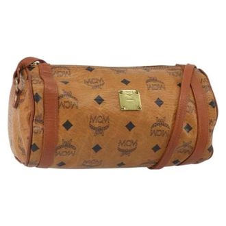 MCM Sac &agrave; bandouli&egrave;re en plastique Pre-owned - Femme - Pre-owned - Brun - Taille: ONE Size