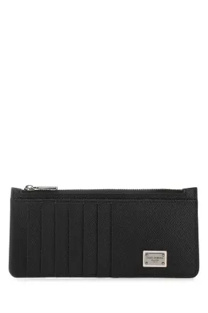 Dolce & Gabbana Calf Leather Card Case - Black