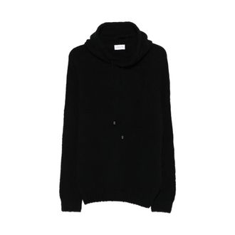 Scaglione Kapuzenpullover mit Rippstrick - - Sweatshirts & Hoodies - Herren - Schwarzk - 2XL
