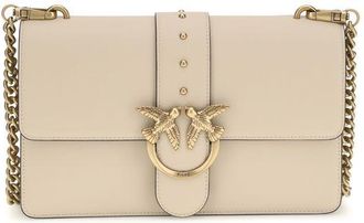 Pinko Beiger Kalbsleder Bos Taurus Schultertasche