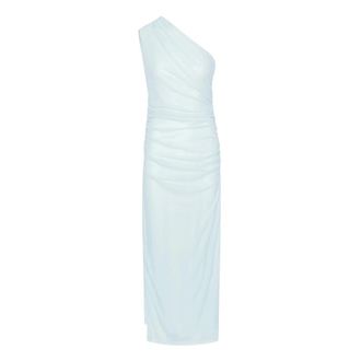 Rotate Draped One-Shoulder Dress - - Dresses - Damen - Blau - M