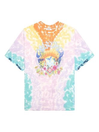 Casablanca t-shirt Surf Trip à imprimé tie-dye - Violet