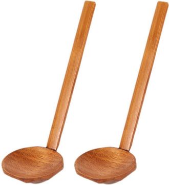 Generic Japaner Langgriff Ramensuppe L&ouml;ffel 2 Stcs Holz Reissuppe Dessert L&ouml;ffel K&uuml;chen K&uuml;chen -tischgeschirr Zum Essen Von Mixen R&uuml;hren