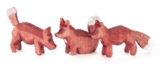 Rudolphs Schatzkiste Holzspielzeug Reifentier Fuchsgruppe bunt H&ouml;he 1,5cm NEU Reifenspielzeug Reifenvieh Holztiere Spielzeug Fahrtier Holzspielzeug Holztier Tier Holz Holz