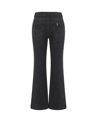 Liu Jo Strass-Embellished Flared Jeans - Black