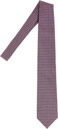 Brioni Geometric Silk Necktie - Pink