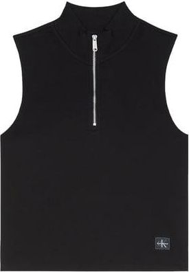 Calvin Klein Top &agrave; col zipp&eacute; en coton