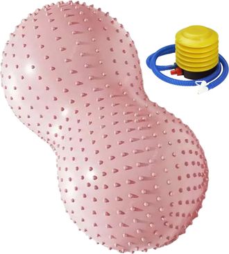 Generico Trainingsball - 89,9 cm (35,4 Zoll) | PVC Fitness - Pilates-Gleichgewichtstrainer in Erdnussform mit Luftpumpe f&uuml;r Frauen und Kinder Massagest&auml;nder f&uuml;