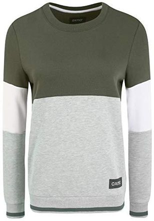 Oxmo Omaya Pull en Sweat Sweat-Shirt pour Femme, Taille:M, Couleur:Climbing Ivy (190307)