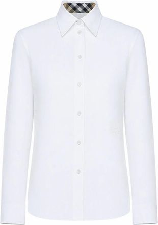 Burberry Femme, Blouses et Chemises, Blanc, Taille: 38 FR Cotton Poplin Shirt