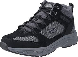 Skechers Oak Canyon-Ironhide, Baskets Hautes Homme,Noir (Black Suede/Mesh/Pu/Charcoal Trim Bkcc), 41 EU