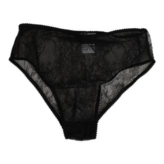 Dolce & Gabbana Schwarze High-Waist-Slip-Unterw&auml;sche - - Underwear - Damen - Schwarzk - S