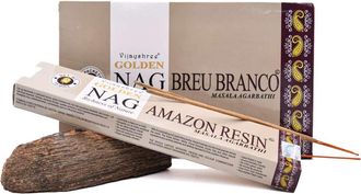 Anemone Anemone - Enecens Vijayshree Golden Premium - Nat&uuml;rliche und holzige St&auml;bchen - Packung mit 15g Dosen (Breu aus Amazonien, 6 Schachteln)