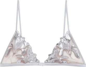 Fleur du Mal Lily BH mit Stickerei - Grau