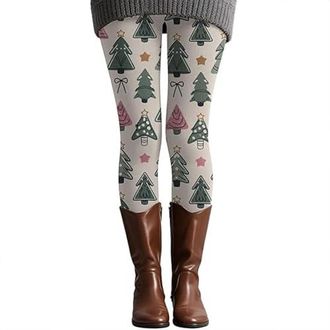 Generic Legging de Noël pour femme - Imprimé Père Noël amusant - Léger - Extensible - Pantalon de Noël - Taille haute - Coupe ajustée - Pantalon de yoga éléga