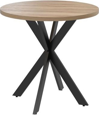 HOMCOM Esstisch 75 x 75 cm rund K&uuml;chentisch f&uuml;r 2-4 Personen modern Esszimmertisch mit Spinnenfu&szlig; Kleiner Tisch f&uuml;r K&uuml;che, Esszimmer und Wohnzimmer Braun