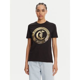 Just Cavalli T-Shirt 78PAHT01 Schwarz Regular Fit