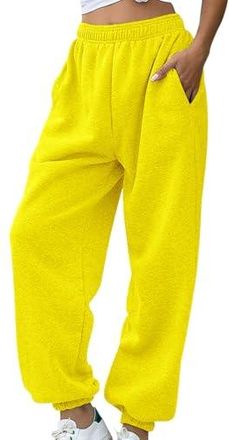 Generic Pantalons Running Femme Stretch D&eacute;t&eacute; Longueur Pants Chic Elegant Casual Basique Sweatpant Stretch Comfy V&ecirc;tement Loisirs Tendance Taille Haute 2026 Pa