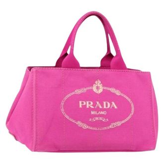 Prada Pre-owned Vintage Canvas Tote Bag - - Pre-owned - Damen - Rosa - ONE SIZE