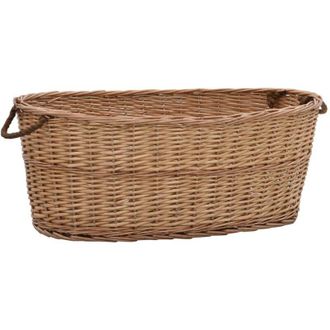 vidaXL Panier &agrave; bois de chauffage poign&eacute;es de transport 88x57x34 cm
