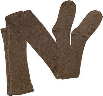 Weri Spezials Collants en laine avec double gousset confort côtelé 1:1 Marron - Marron - XXXX-Large