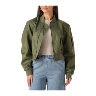 Notre-V Stylische Bomberjacke - - Jackets - Damen - Gr&uuml;n - XL