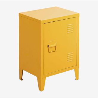 Sklum Table dappoint avec casier en acier Pohpli SKLUM Jaune Albero