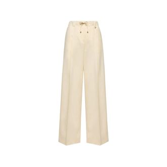 Moncler Wool Gabardine Tailored Trousers