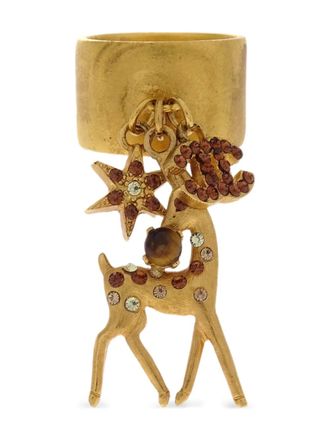 Chanel bague à logo CC (2001) - Or