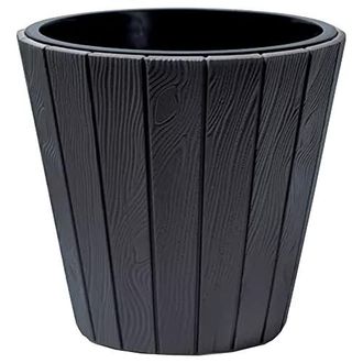 Prosperplast Topf WOODE 54L, Abmessungen (mm) 488x488x457, Farbe Anthrazit