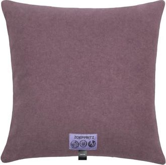 Zoeppritz Soft-Fleece-Kissenbezug - Polarfleece-Kissenbezug mit Häkelstich - Flauschige Kissenhülle - 40x40 cm - 435 Misty Rose - von zoeppritz since 1828, 7022