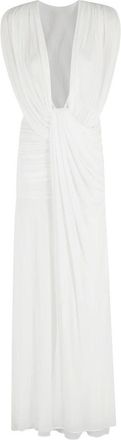 CHRISTOPHER ESBER Femme, Robes, Blanc, Taille: 34 FR Long Draped Wavy Dress