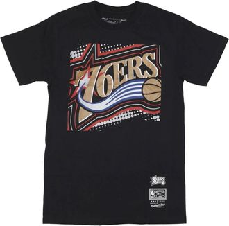 Mitchell & Ness NBA Big Face Tee Schwarz - - Tops - Herren - Schwarzk - XL