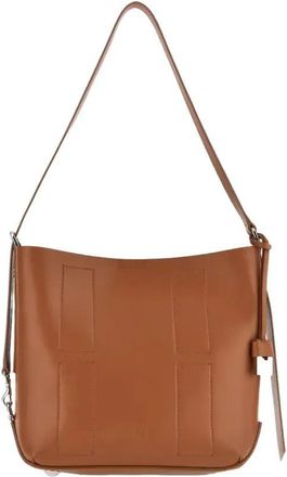 Hogan Hobo Bags - Refined Brown Leather Hobo Bag - Gr. unisize - in Braun - f&uuml;r Damen