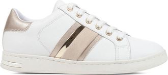 Geox Mädchen D Jaysen Sneaker, White Lt Gold, 39 EU