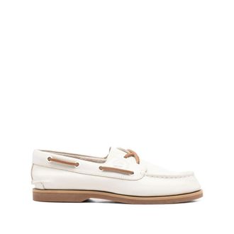 Timberland Beige Flache Schuhe Schn&uuml;rung Gummisohle - - Shoes - Damen - Beige - 36 EU