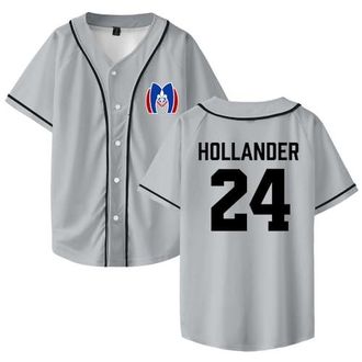 Generic HeatRivalry Merch Hockey Baseball Jersey Shirt Col V Unisexe Manches Courtes Streetwear V&ecirc;tements, gris, XXS