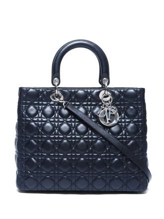 Dior grand sac à main Lady Dior (années 2000) - Noir