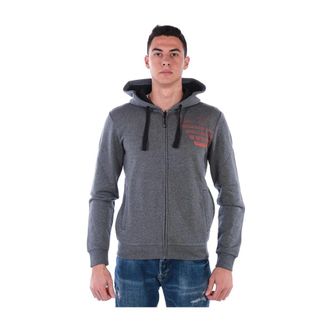 Emporio Armani Emporio Armani Ea7, Homme, Sweatshirts et sweats à capuche, Gris, Taille: M Sweat à capuche zippé