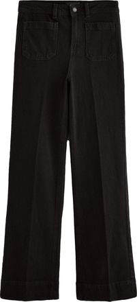 Next Damen Weit geschnittene Jeans mit aufgesetzter Tasche Schwarz 42