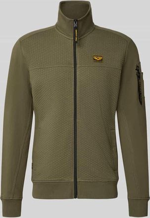 PME Legend Sweatjacke mit Stehkragen und Label-Patch